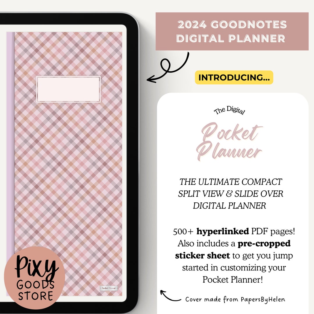 2024 Split View & Slide Over Goodnotes Digital Pocket Planner Compact ...