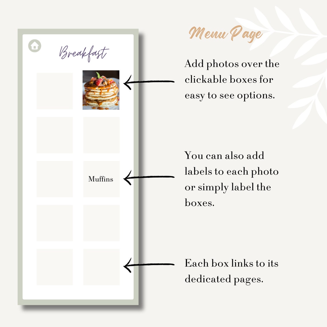 Split View & Slide Over Digital Menu Organizer Customizable Pre-cropped ...