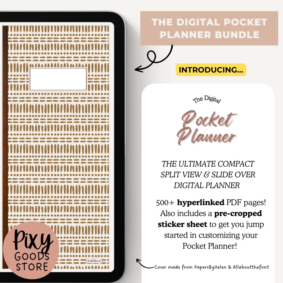 Digital Pocket Planner BUNDLE Split View & Slide Over Planner Compact ...
