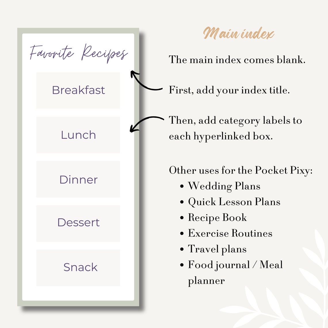 Split View & Slide Over Digital Menu Organizer Customizable Pre-cropped ...