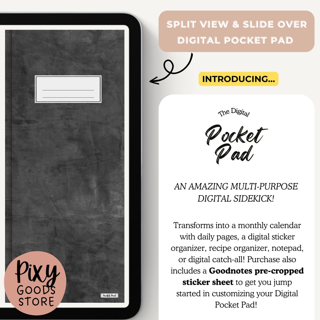 Split View & Slide Over Digital Pocket Pad | Customizable Notepad | Pre ...