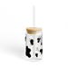Cow Print Sipper Glass, 16oz - Etsy