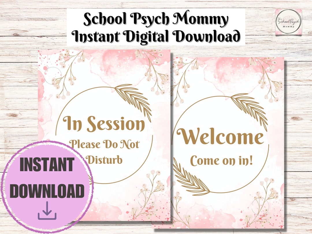 In Session, Do Not Disturb and Welcome Printable Sign, Poster, Door ...
