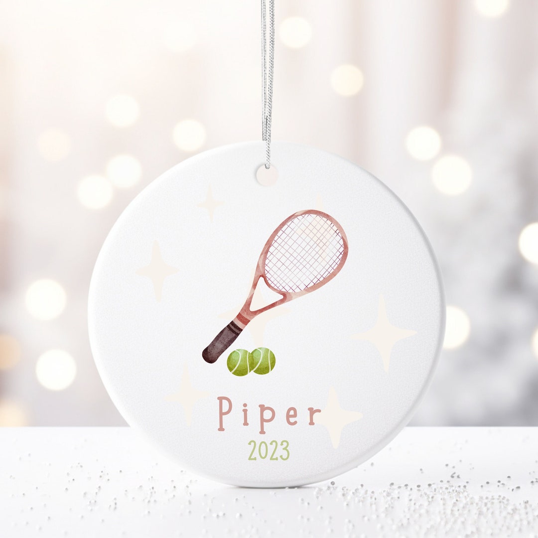 Girl Tennis Ornament, First Year Tennis, Tennis Club Ornament, Tennis ...