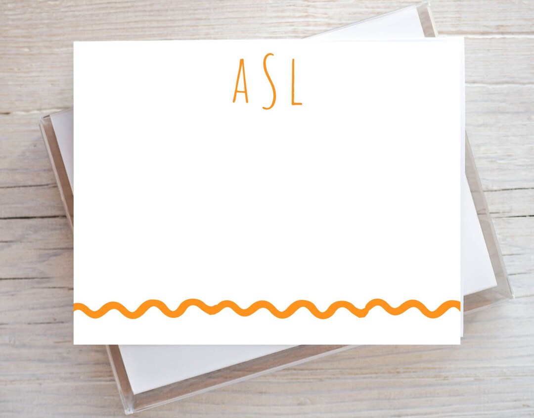 Personal Note Card, Personalized Stationery, Custom Thank You, Monogram ...