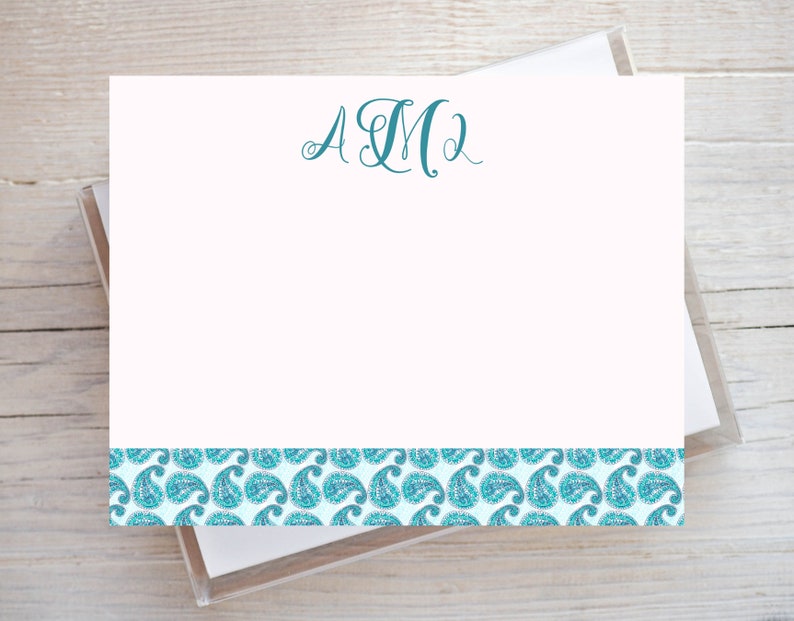 Personal Note Card, Personalized Stationery, Custom Thank You, Monogram ...
