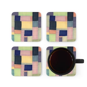 Korean Traditional Patchwork Coaster Set, Coasters Featuring Korean Quilt, Bojagi Design, Korea ...