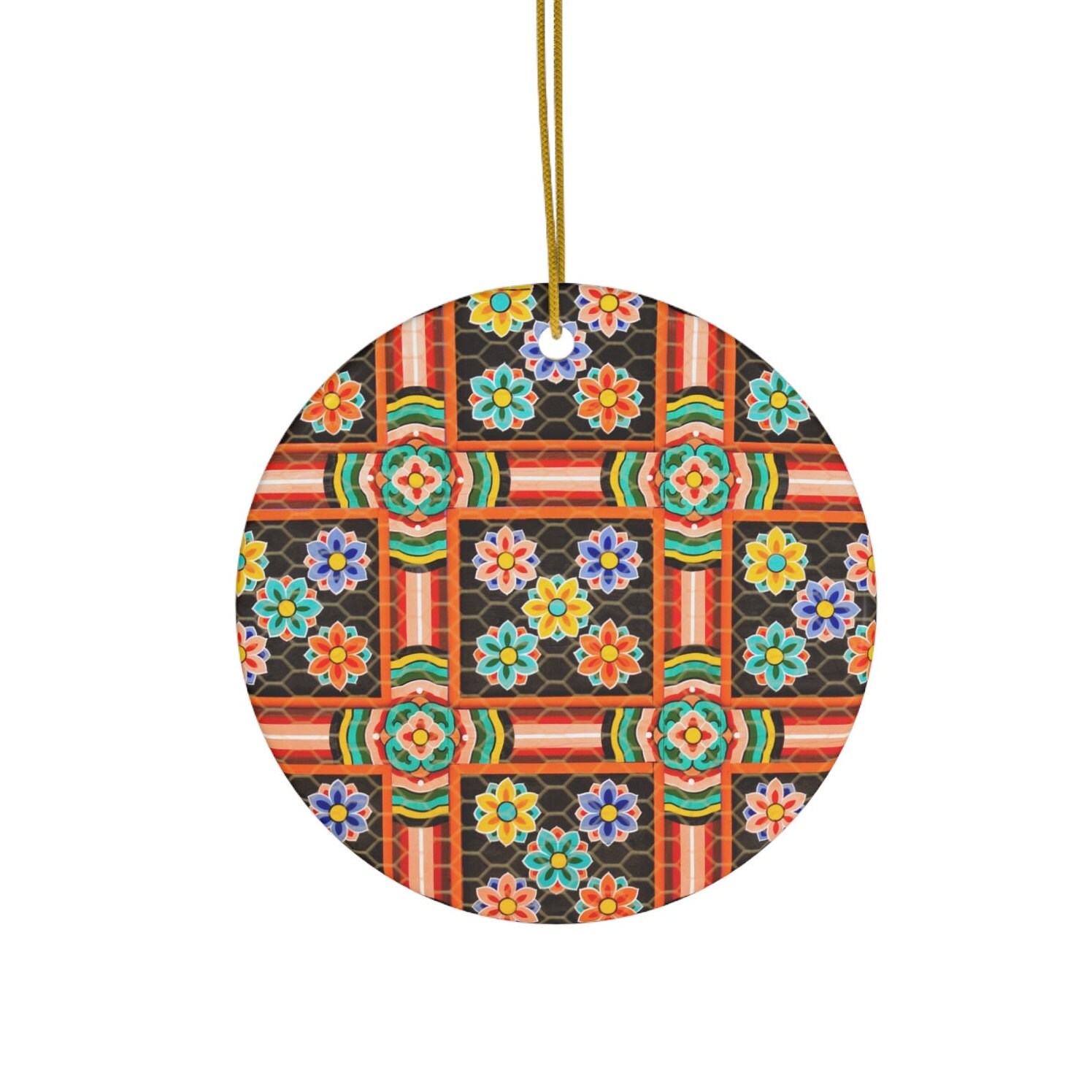 Korean Traditional Pattern Dancheong Ornament, Travel Keepsake From ...