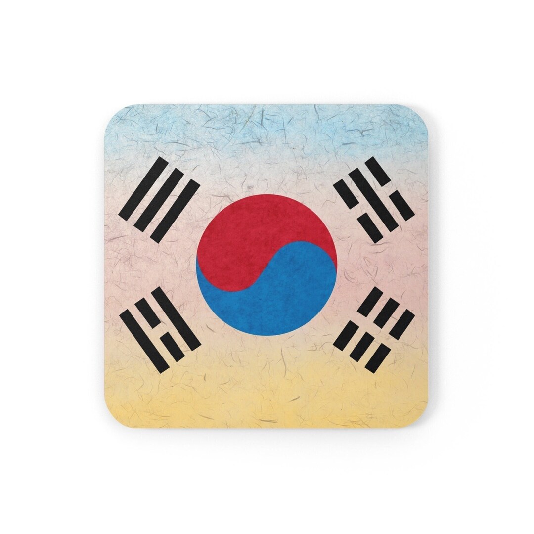 Korean National Flag Coaster, Korea Travel Gift, Taegeuk Coaster ...