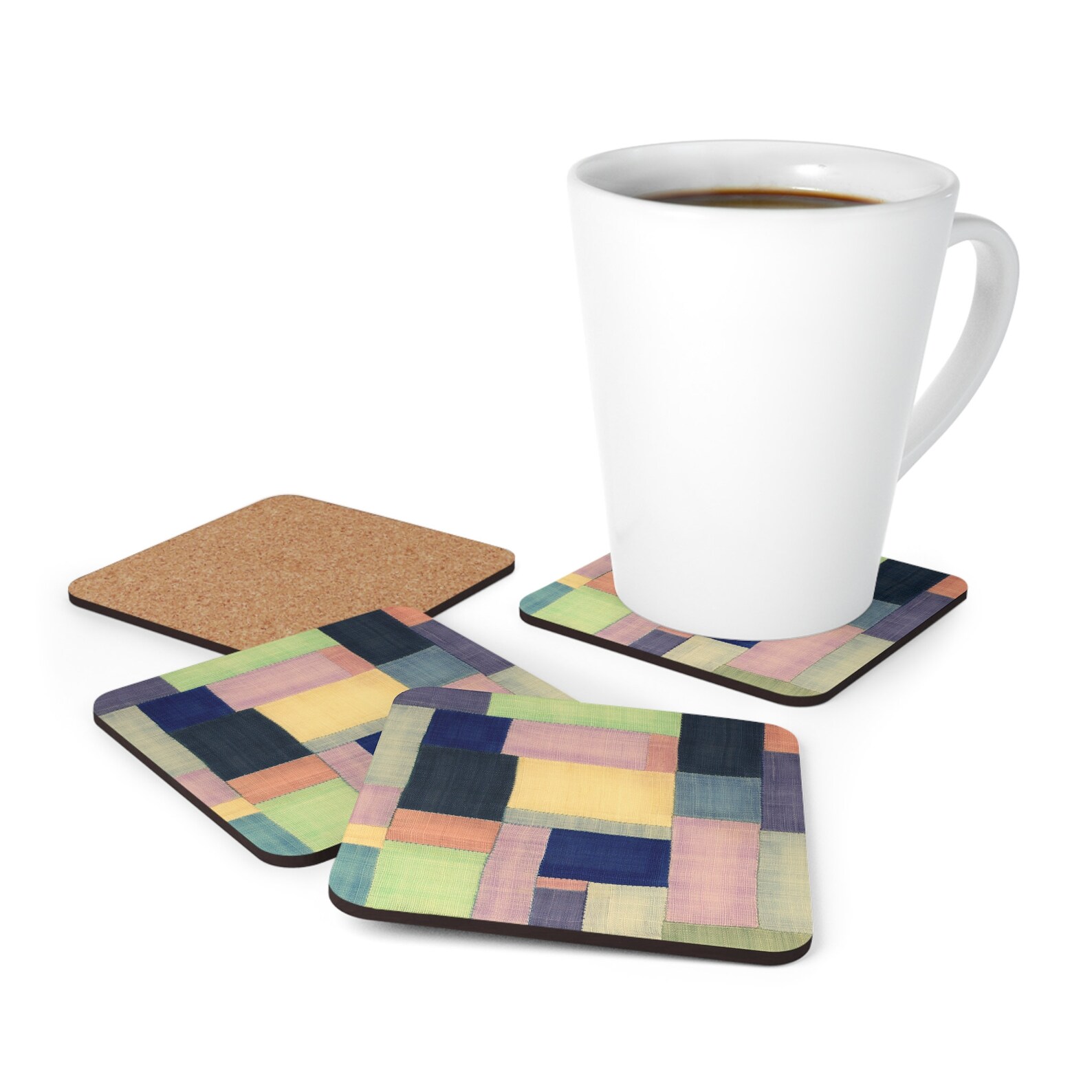 Korean Traditional Patchwork Coaster Set, Coasters Featuring Korean ...