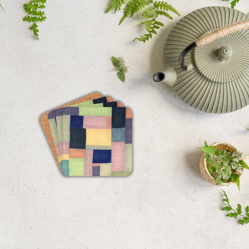 Korean Traditional Patchwork Coaster Set, Coasters Featuring Korean ...