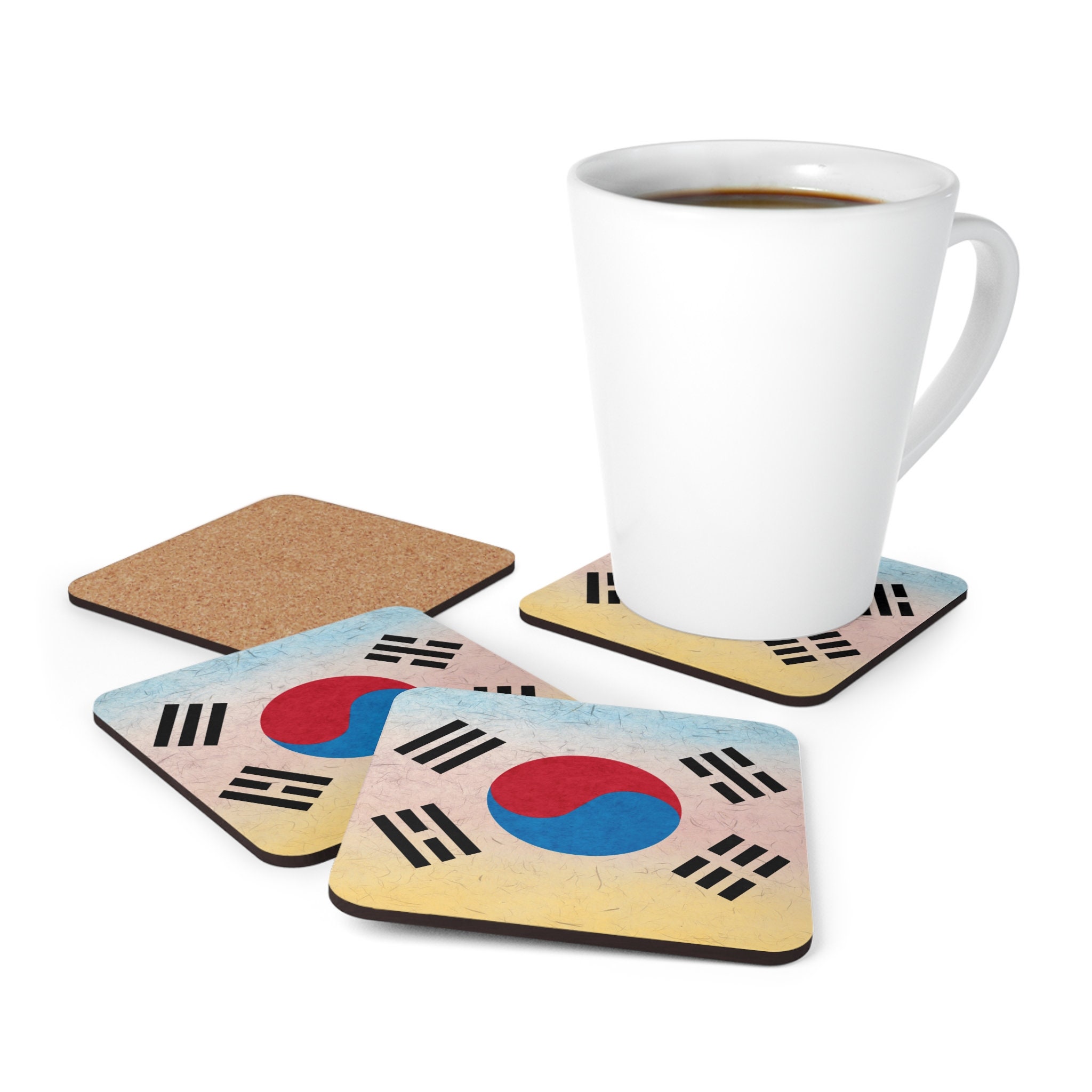Korean National Flag Coaster, Korea Travel Gift, Taegeuk Coaster ...