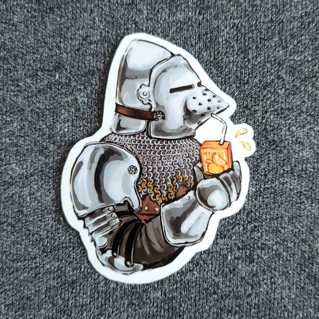 Medieval Knight Juice Box Vinyl Sticker - Etsy