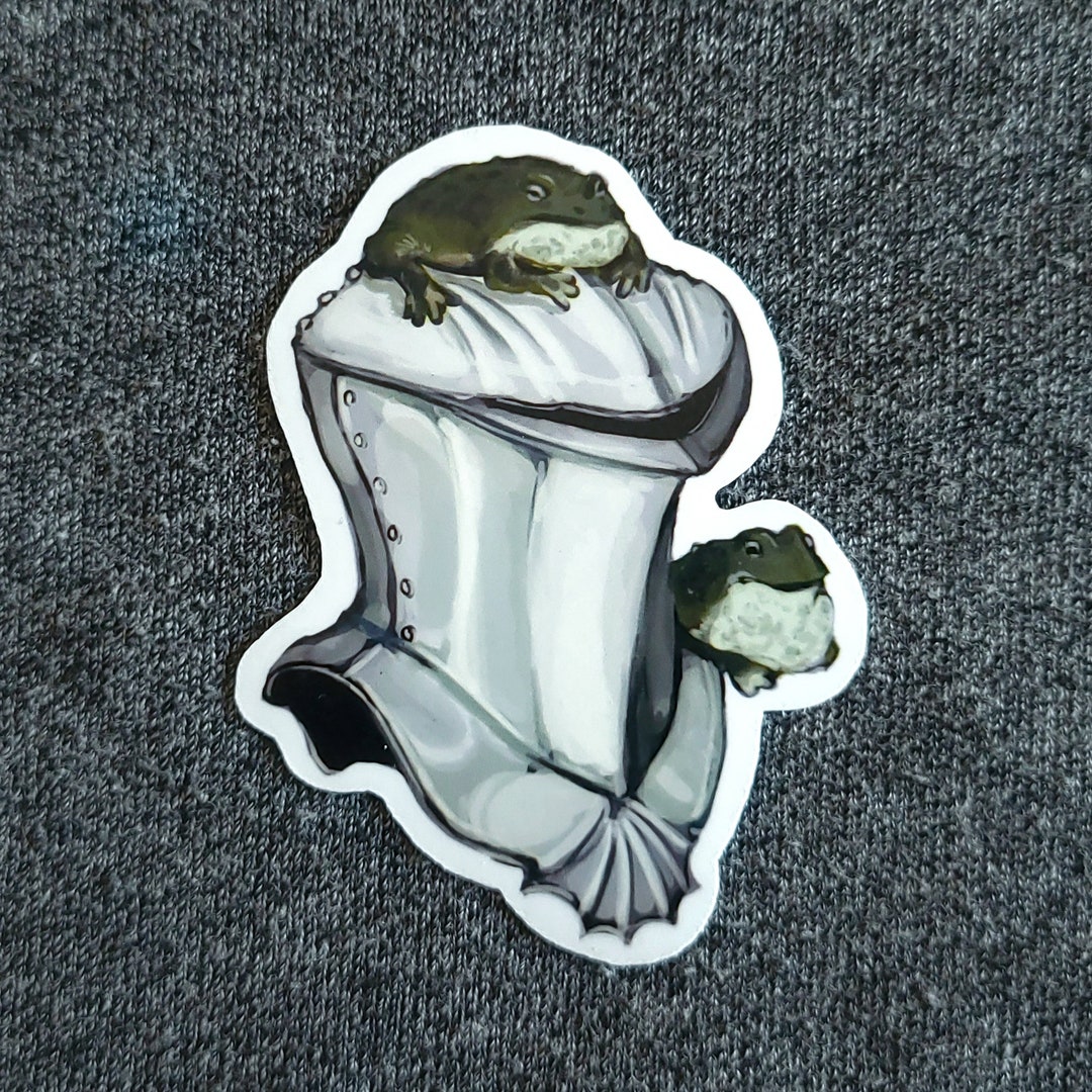 Frog Mouth Helm Knight Vinyl Sticker - Etsy