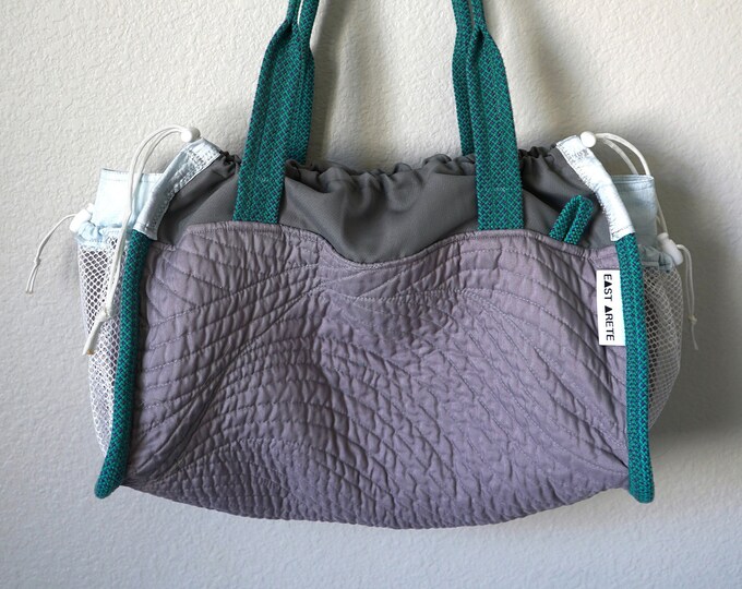 Climbing Rope Sesh Gym Bag, Upcycled Climbing Rope and Thrifted Fabric ...