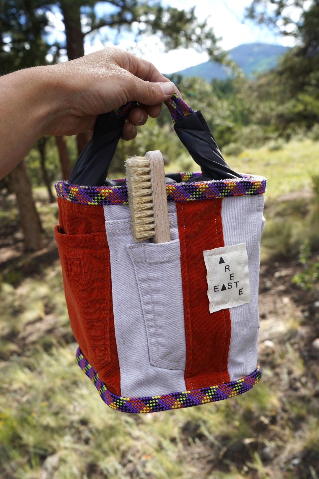 Back Pocket Chalk Bucket, Upcycled Retired Climbing Rope and Denim ...