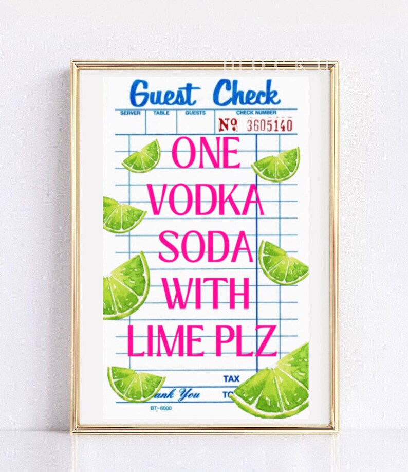 Vodka Soda Print - Etsy