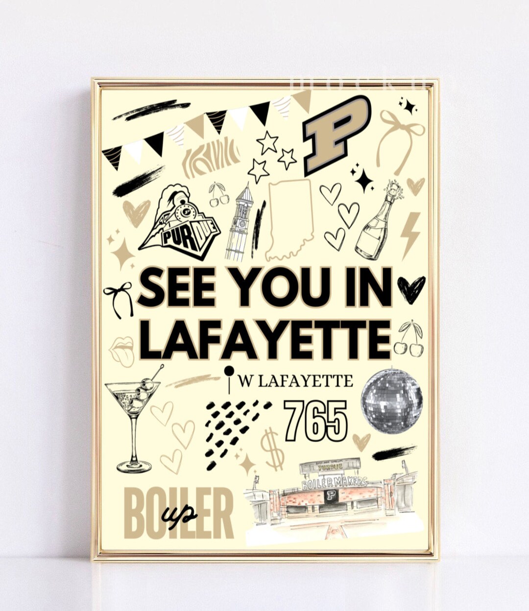 Purdue University Print - Etsy