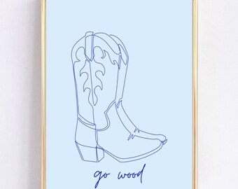 Cowboy Boot Print - Etsy