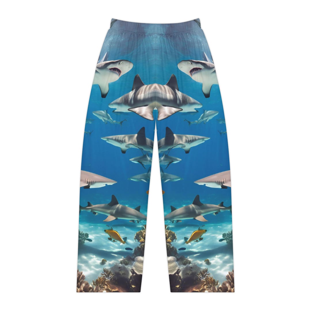 Sharks Underwater Pajama Pants, Ocean Lounge Pants, Shark Lover Gift ...