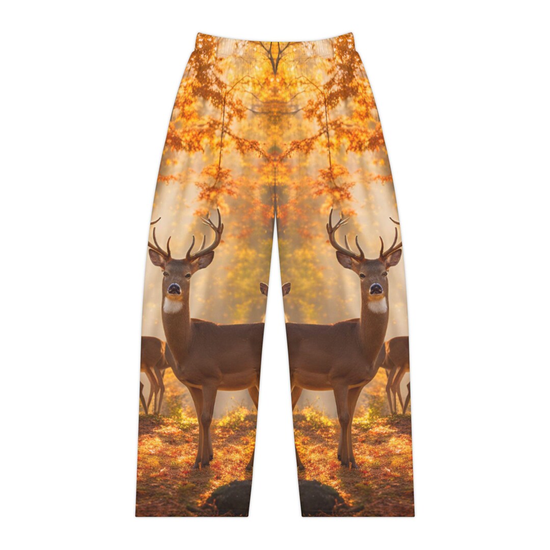 Deer Woods Women's Pajama Pants, Autumn Lounge Wear, Nature Lover ...