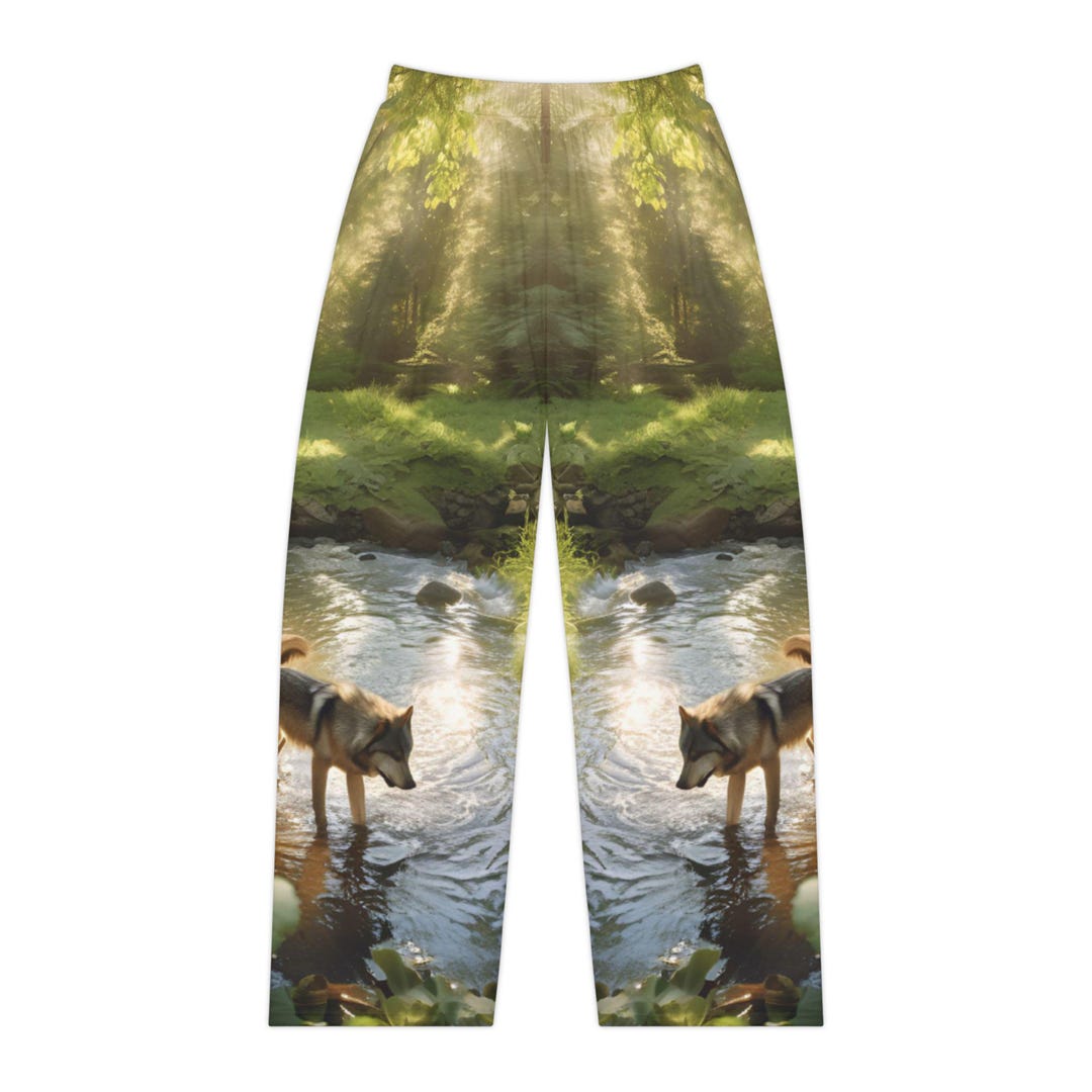 Nature Wolves Women's Pajama Pants, Lounge Pants for Her, Nature ...