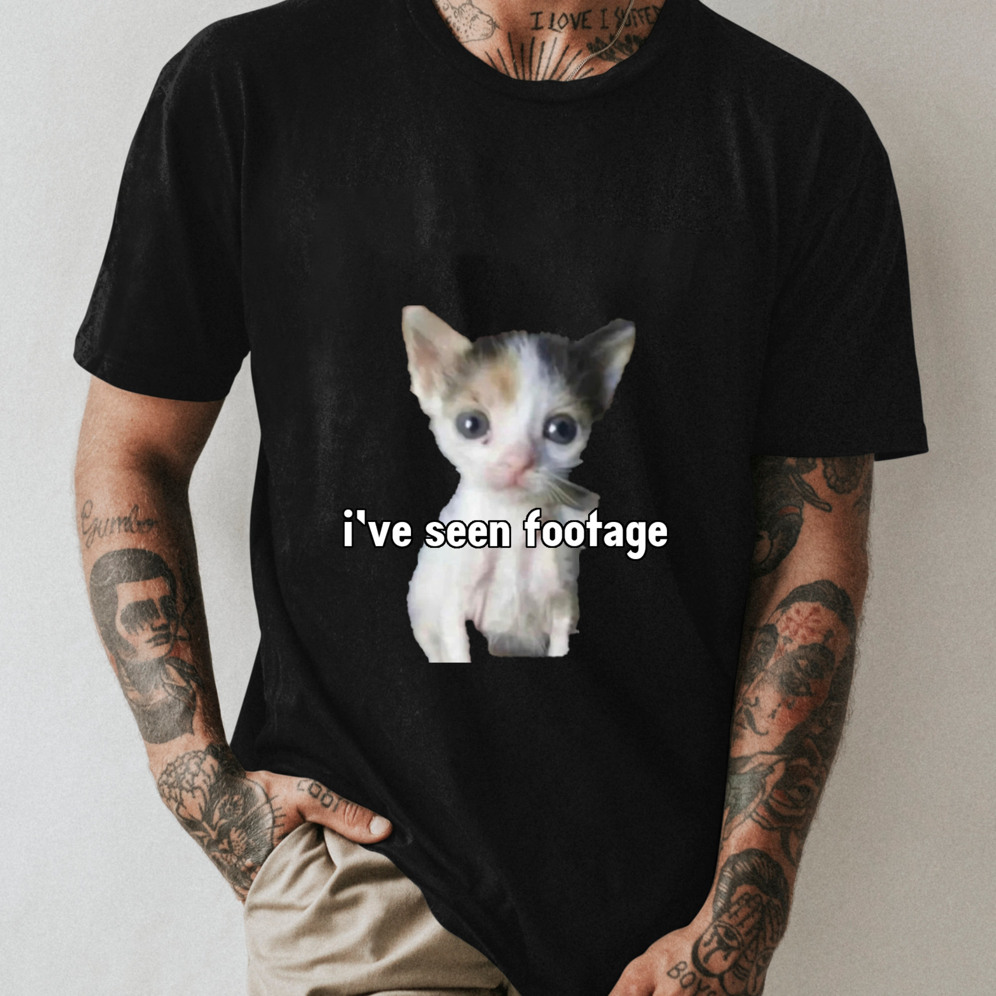 Cat Meme Shirt I've Seen Footage Cat, Death Grips, Cat Meme, Funny Cat, Cute Cat, Cat T-shirt ...