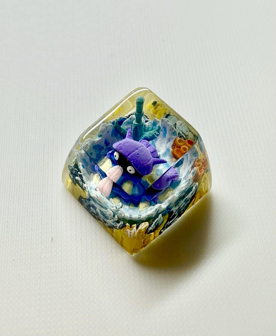 Handmade Resin Keycap – Purple Sea Monster Creature Artisan Mechanical ...
