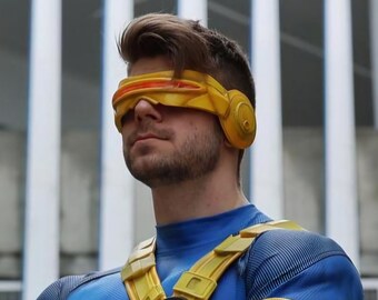 CYCLOPS XMEN 90S Face MASK Visor Yellow Color Cosplay Accessory ...