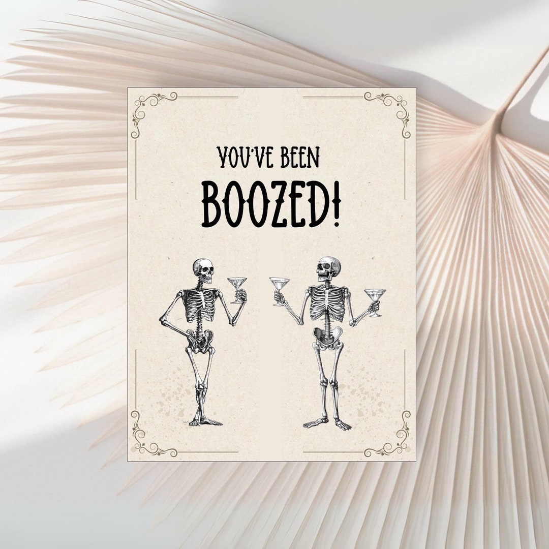 You've Been Boozed Halloween Game: Printable Signs (digital Download ...