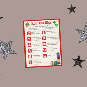 Roll the Dice Game, Holiday Gift Exchange Game, White Elephant ...
