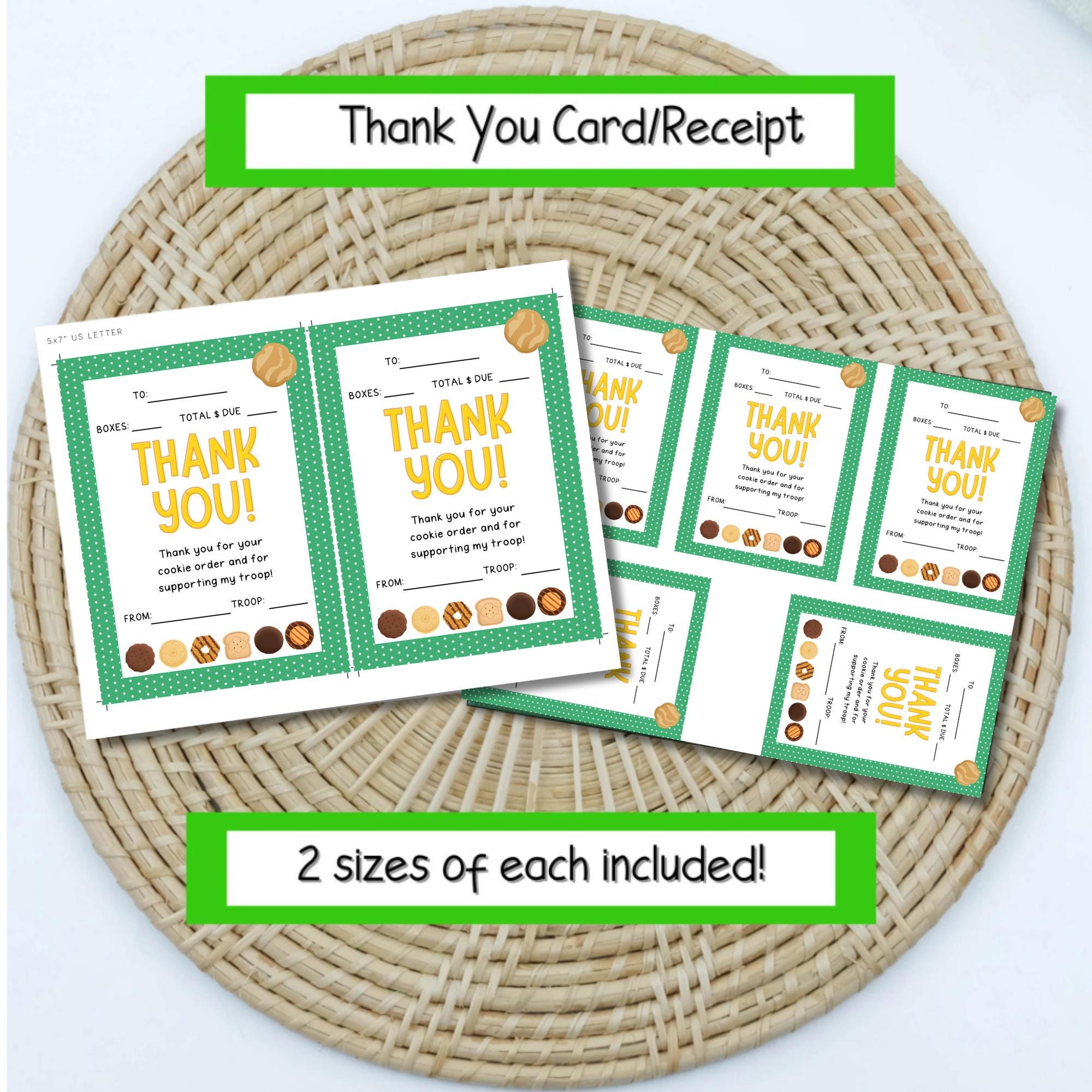 Girl Scout Cookie Thank You Receipt Girl Scout Cookie Order Delivery