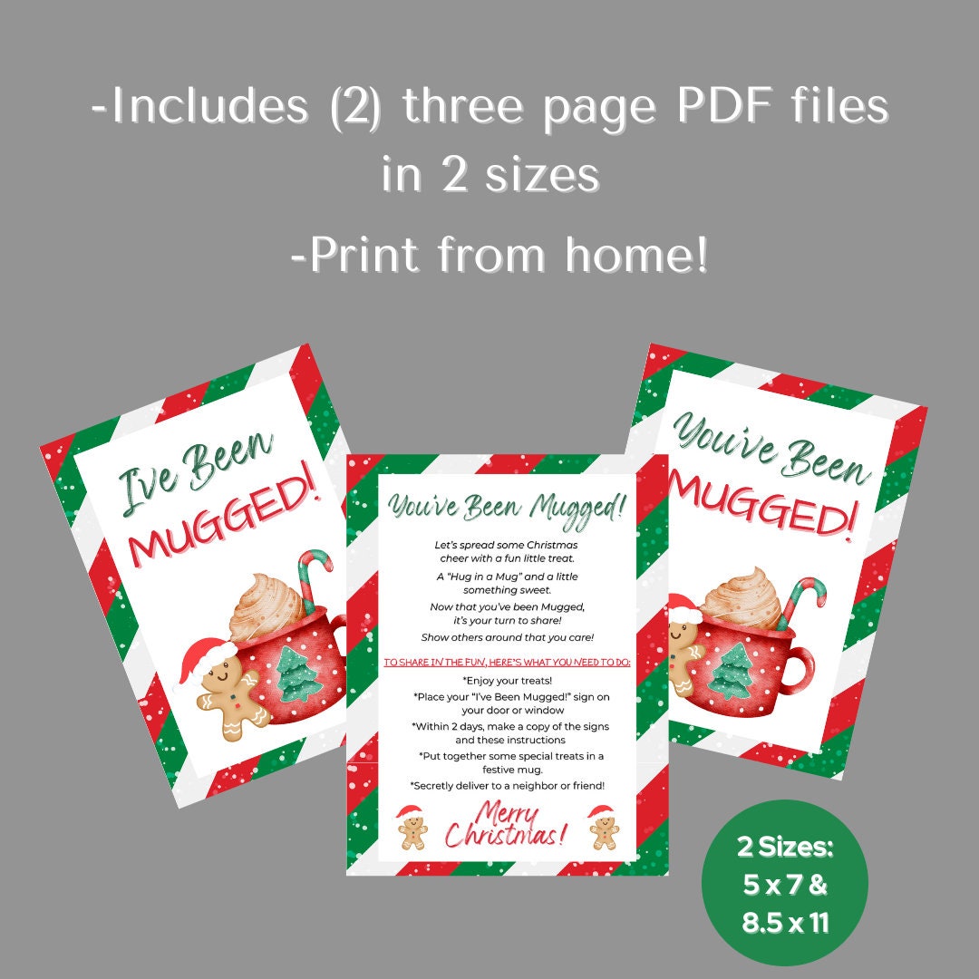 You’ve Been Mugged Game, Printable I’ve Been Mugged Coworker Game ...