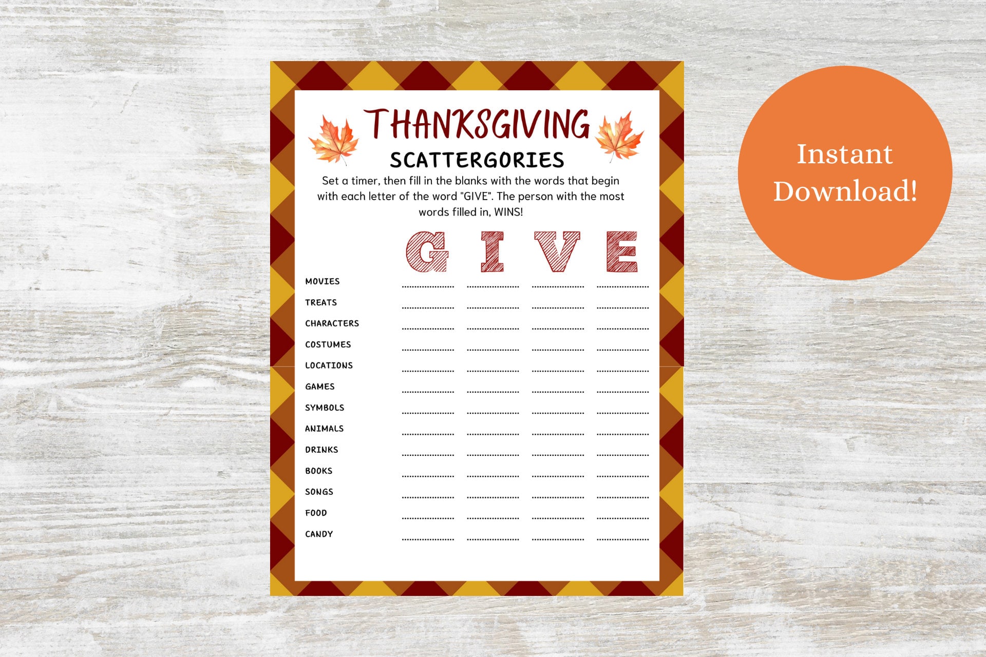 18 Fall Games Bundle, Printable Thanksgiving Indoor Games, 18 Fall ...