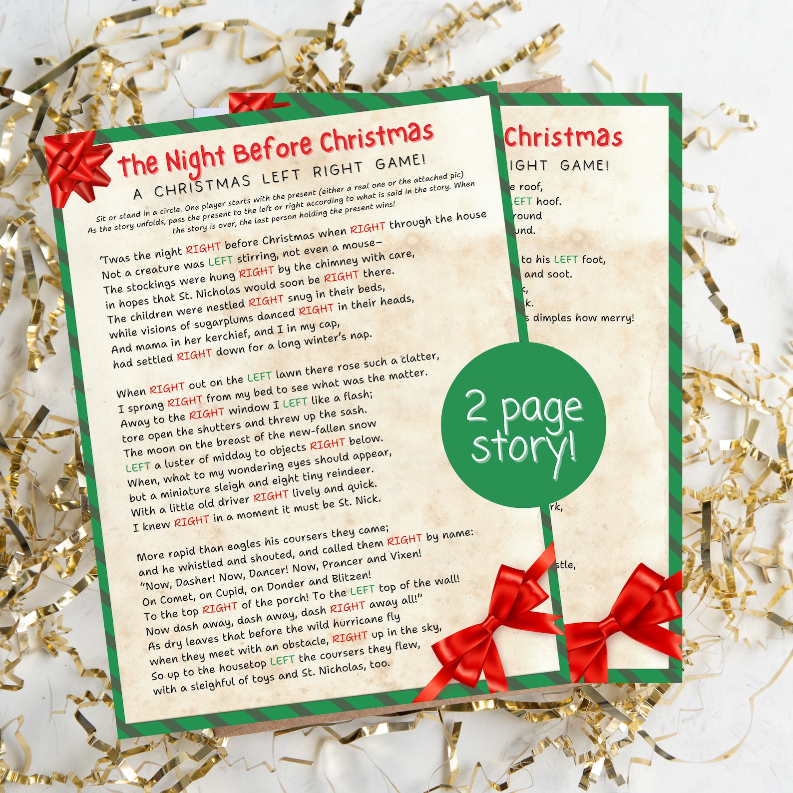 Left Right Gift Game, Right Left Christmas Game Funny, Left Right ...