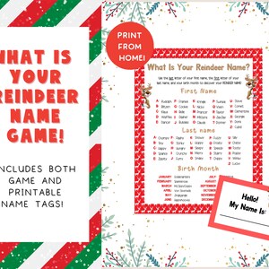 What’s Your Reindeer Name Game, Office Party Games Reindeer Names, What ...