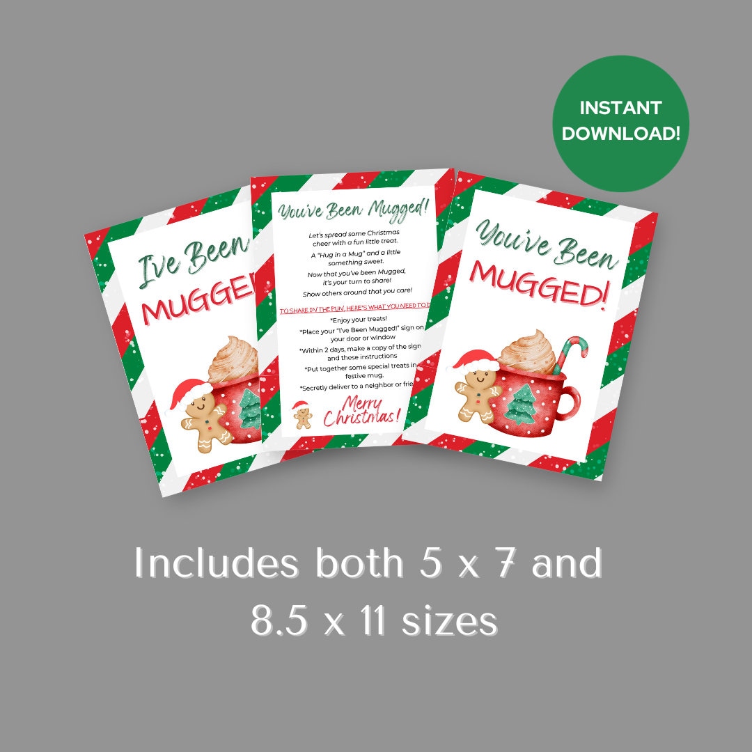 You’ve Been Mugged Game, Printable I’ve Been Mugged Coworker Game ...