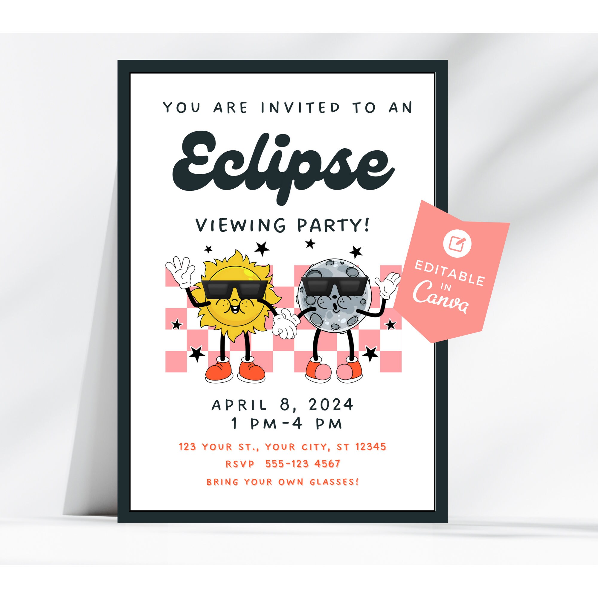 Total Eclipse Party Invitation, Solar Eclipse Party Invitation, Eclipse ...