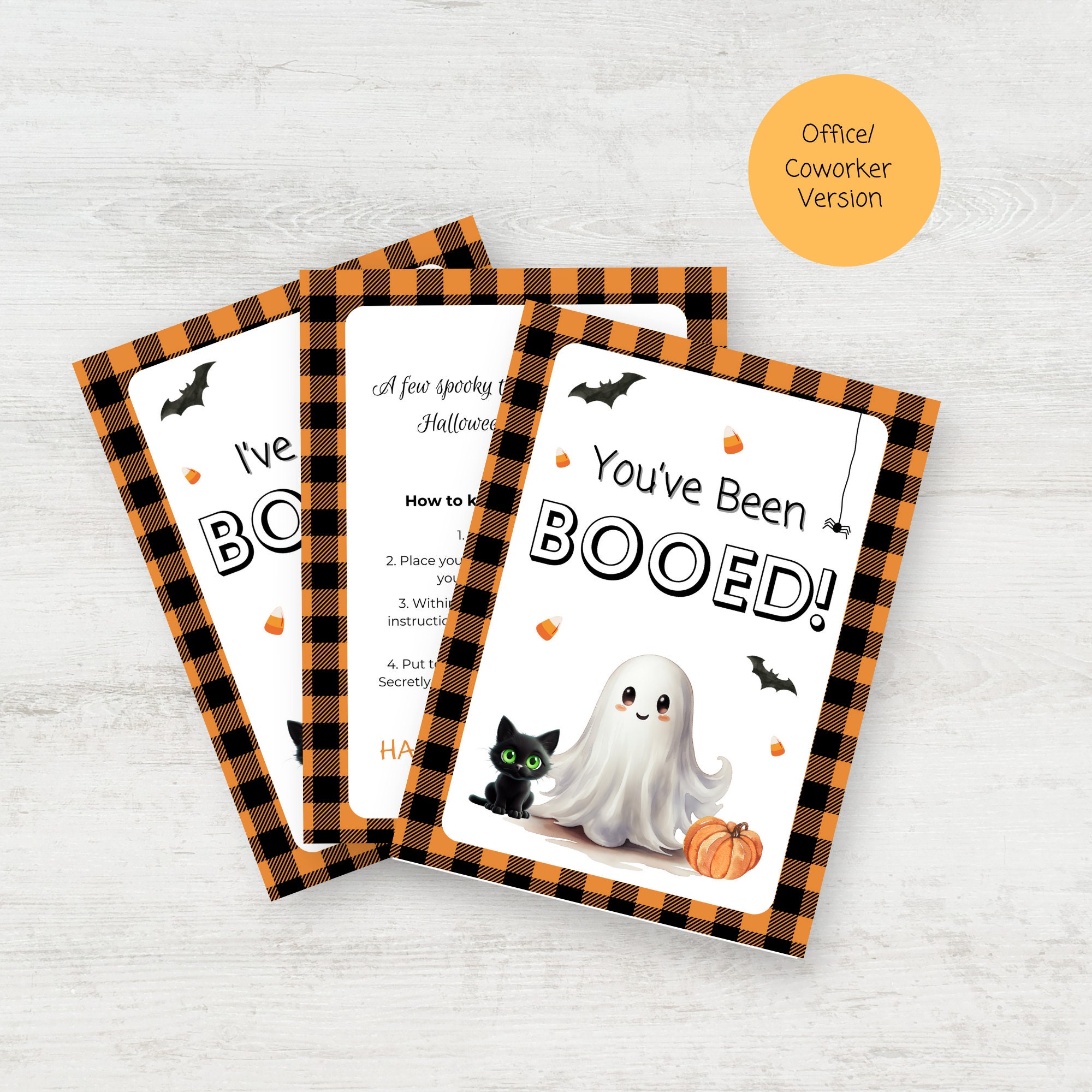 You've Been Booed Office Game: Halloween Coworker Kit (instant Download ...