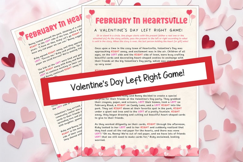 Left Right Game for Valentines Day, Valentine Games for Senior, Fun ...