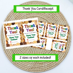 Girl Scout Cookie Thank You Cards: 2024 Receipt (PDF) - Etsy