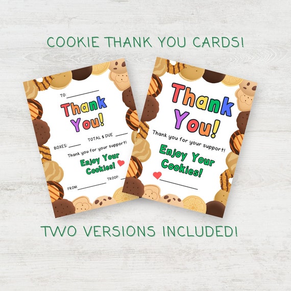 Girl Scout Cookie Thank You Receipt Girl Scout Cookie Order Delivery