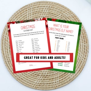 Christmas Bundle Games, 16 Printable Christmas Party Games, Childrens ...