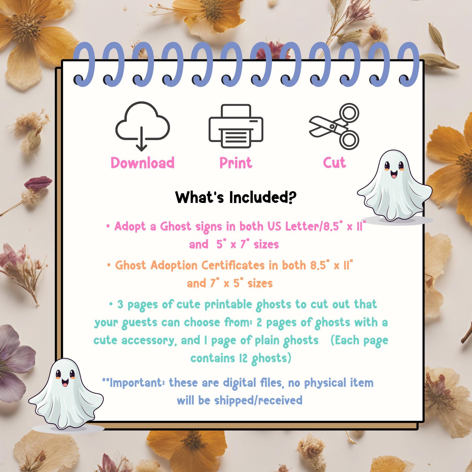 Adopt a Ghost Printable Set: Halloween Party Favor (digital Download ...