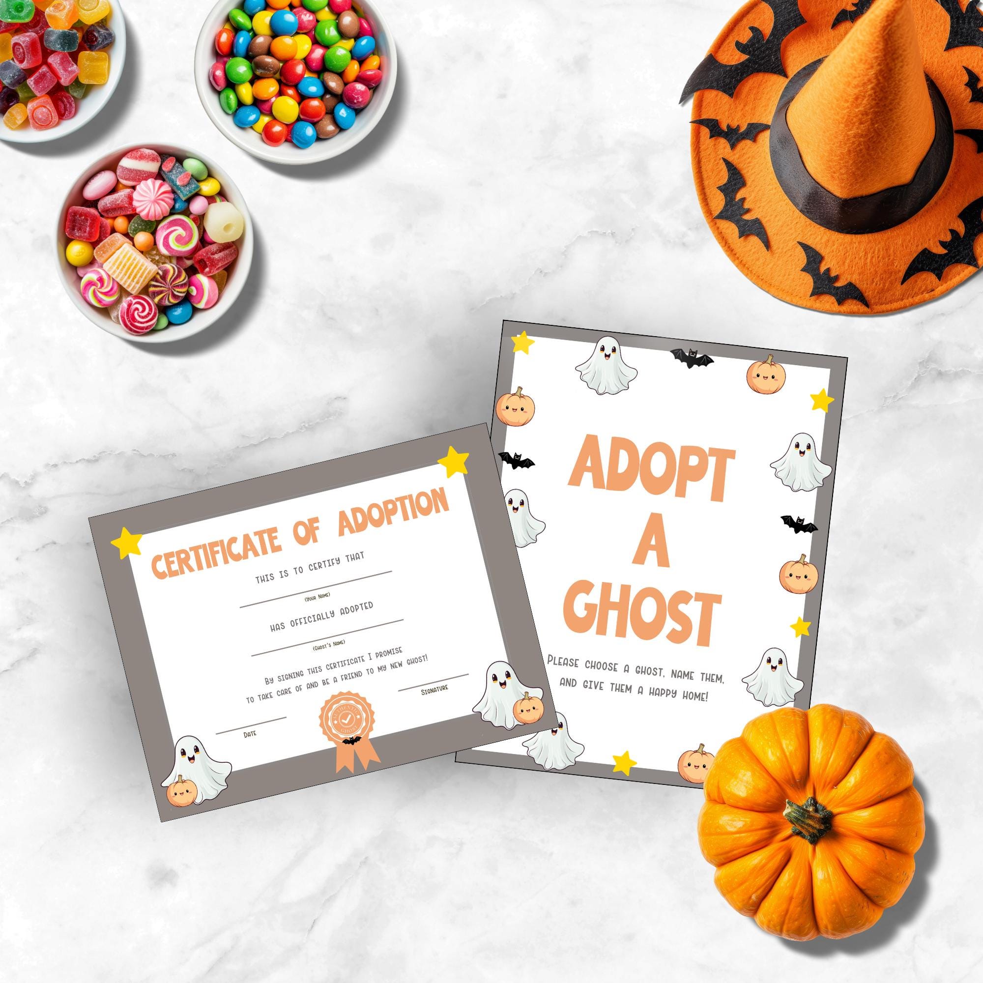 Adopt a Ghost Printable, Ghost Adoption Certificate, Adopt a Ghost ...