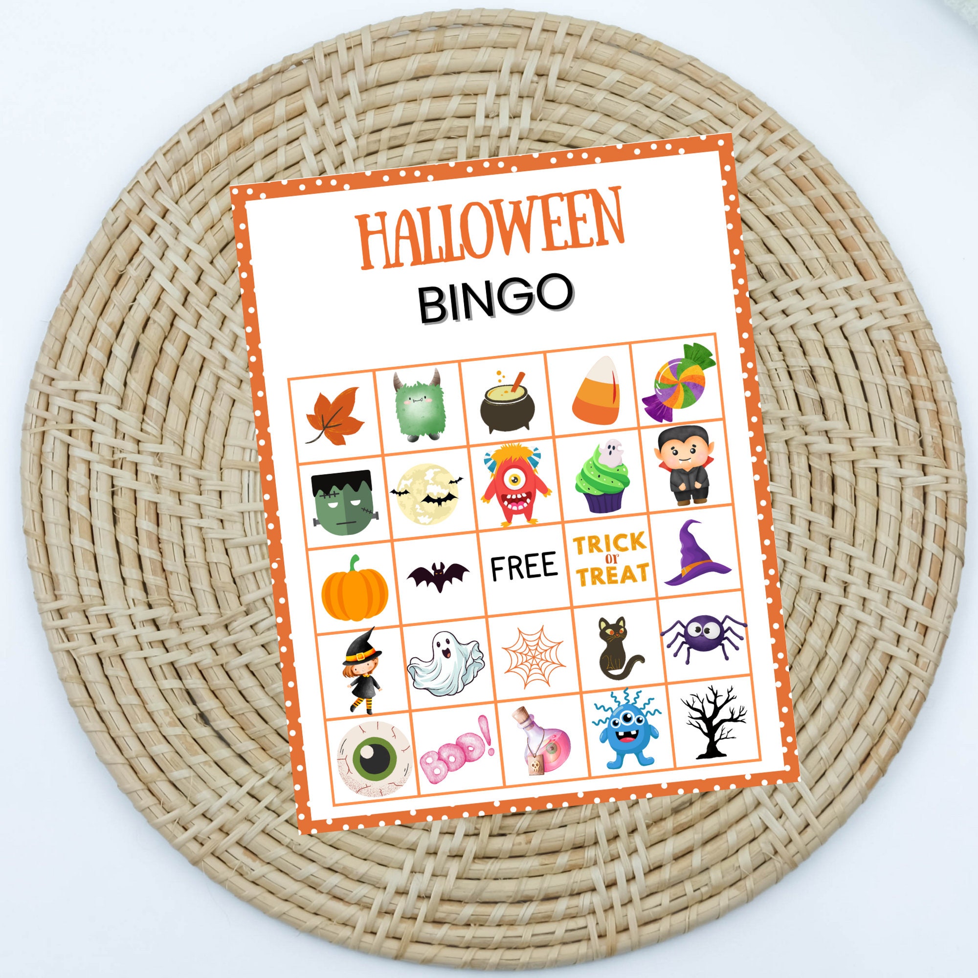 Halloween Bingo Cards for Kids, Halloween Bingo Cards 1000, 20 ...