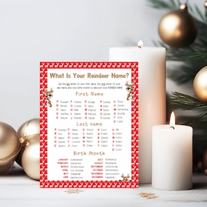 What’s Your Reindeer Name Game, Office Party Games Reindeer Names, What ...