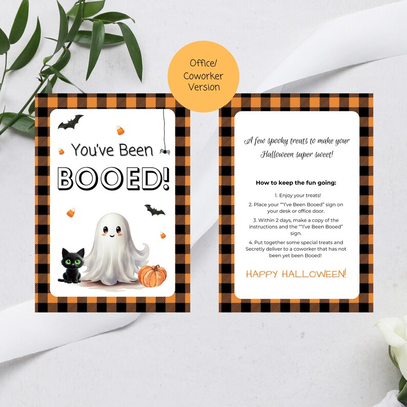 You've Been Booed Office Game: Halloween Coworker Kit (instant Download ...