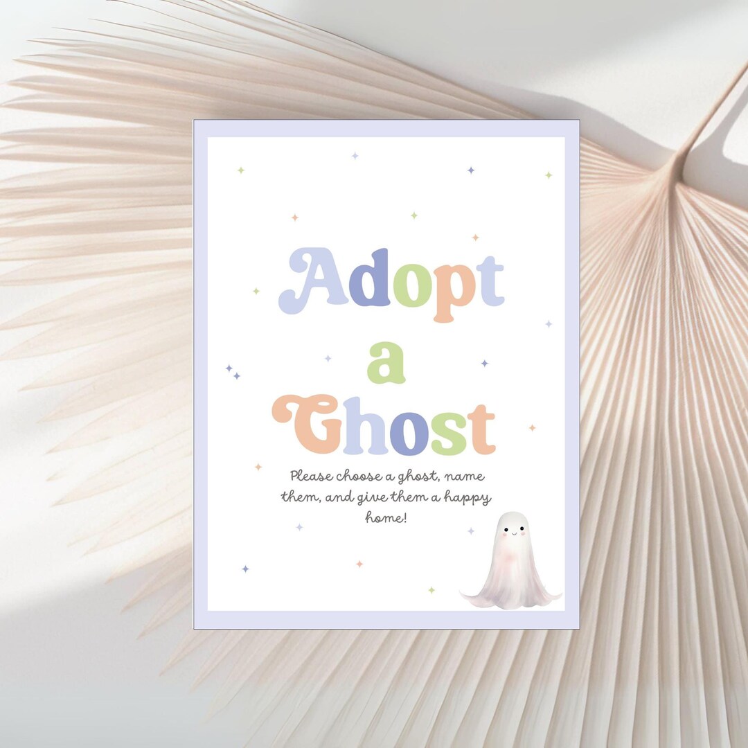 Adopt a Ghost Printable, Ghost Adoption Certificate, Adopt a Ghost ...