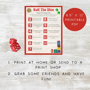 Roll the Dice Game, Holiday Gift Exchange Game, White Elephant ...